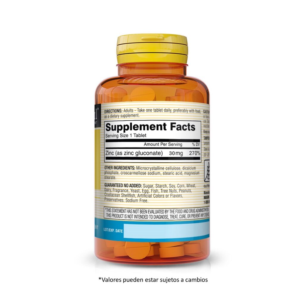 Zinc 30 mg 100 Tab. – Right Nutrition