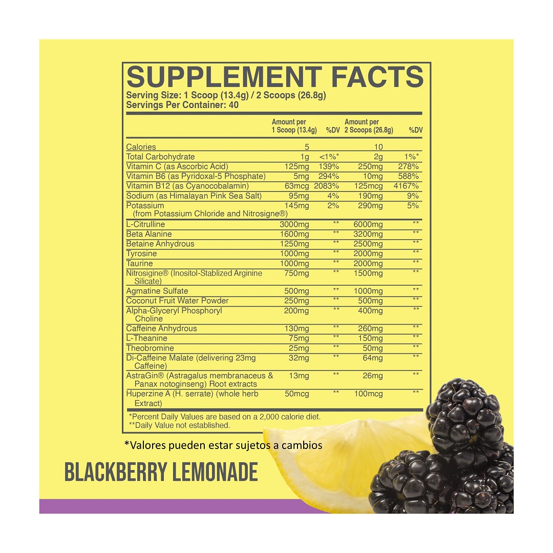 Raw / Cbum Thavage Pre 40 Serv. Lemonade – Right Nutrition