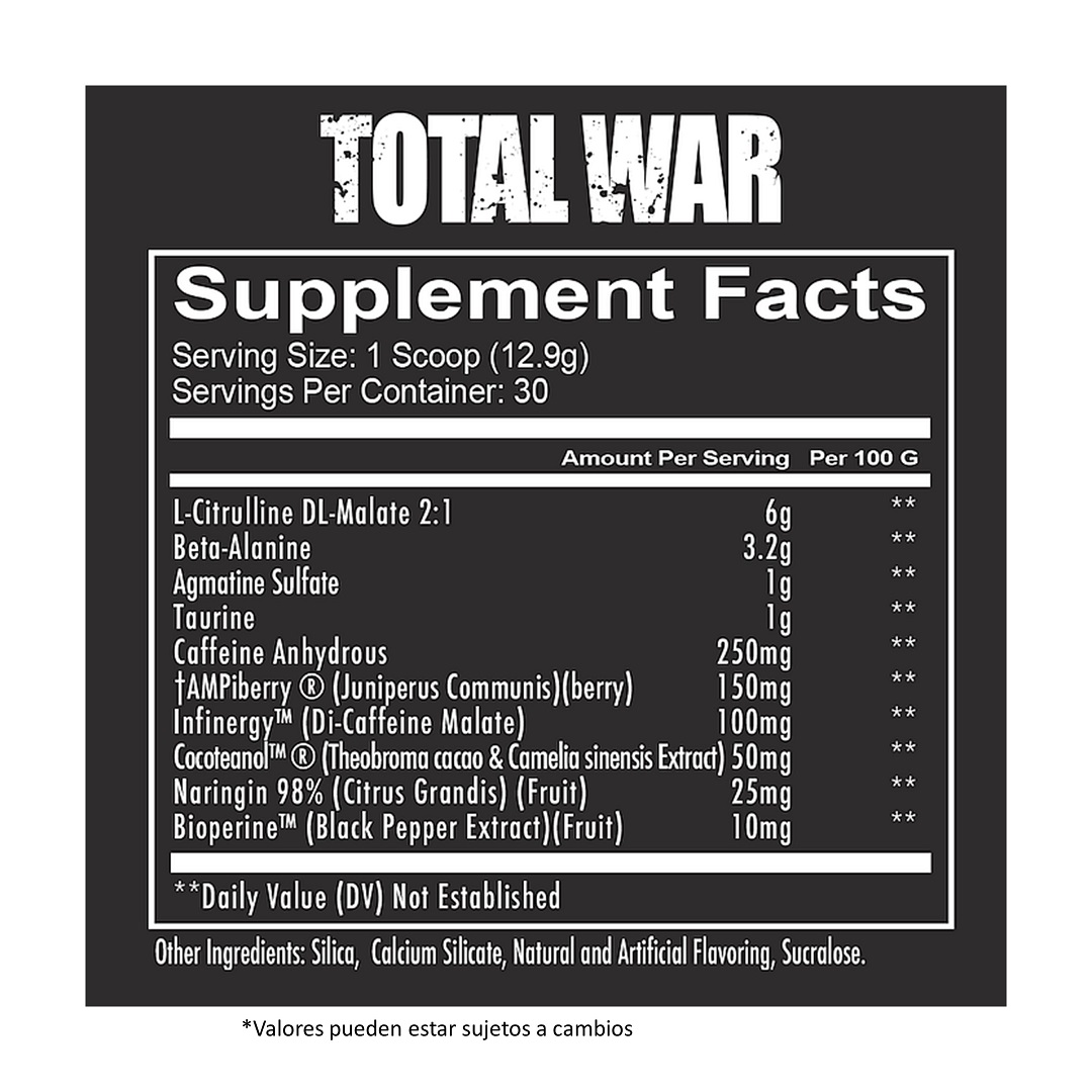 Redcon1 Total War 30 Serv. Blue Raspberry – Right Nutrition